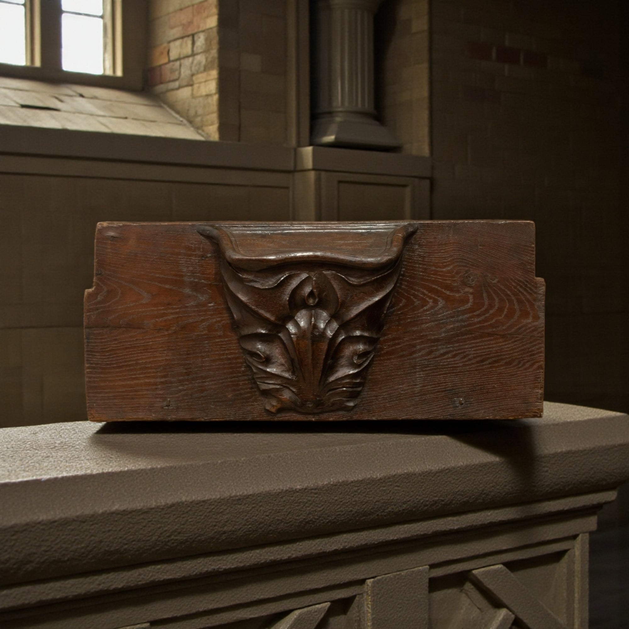 Mid 15th‑Century Carved Oak Misericord Panel – Medieval Choir Stall ...