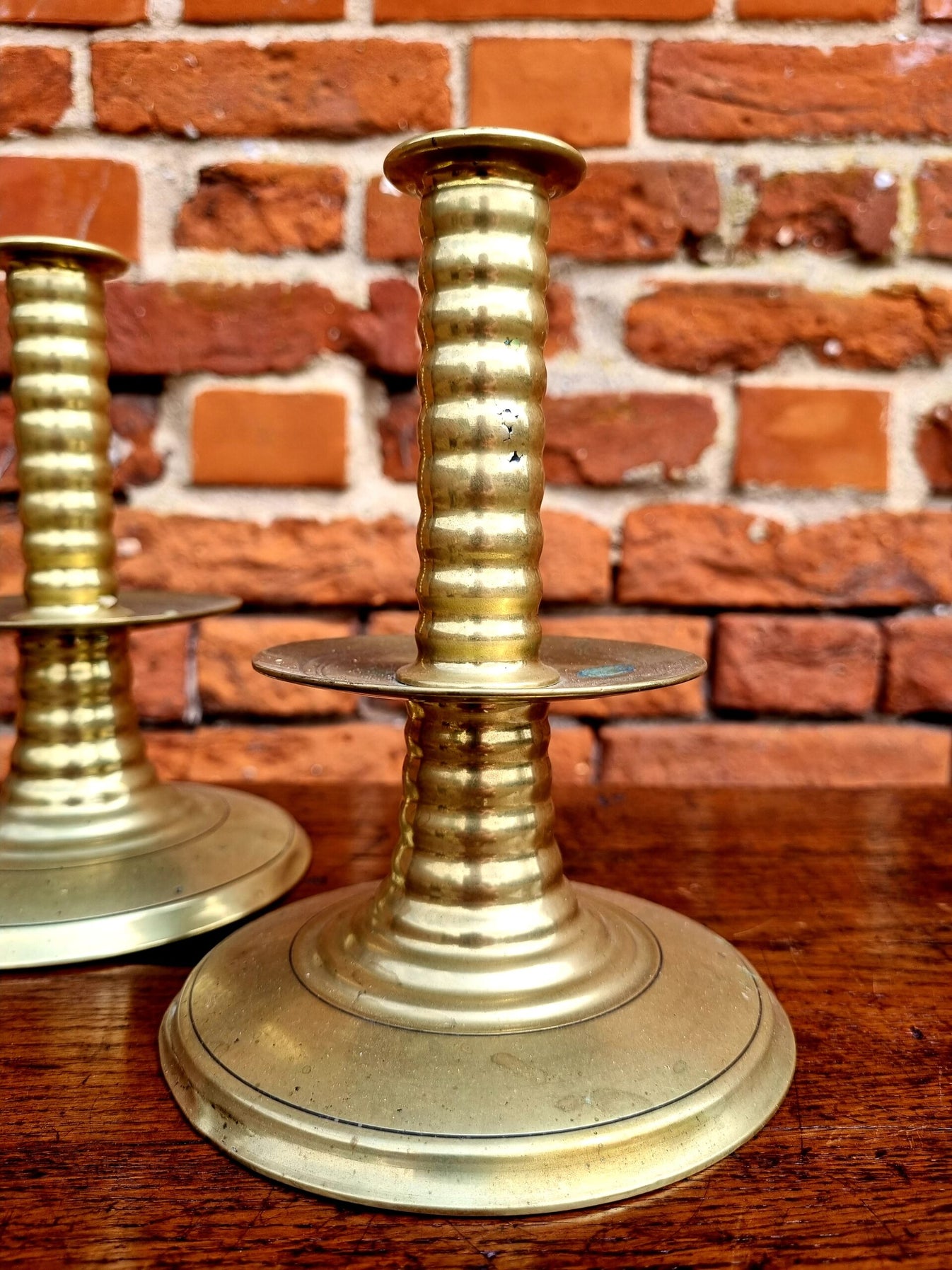 Pair of 17th Century Style, 19th Century-Made, English Antique Trumpet ...