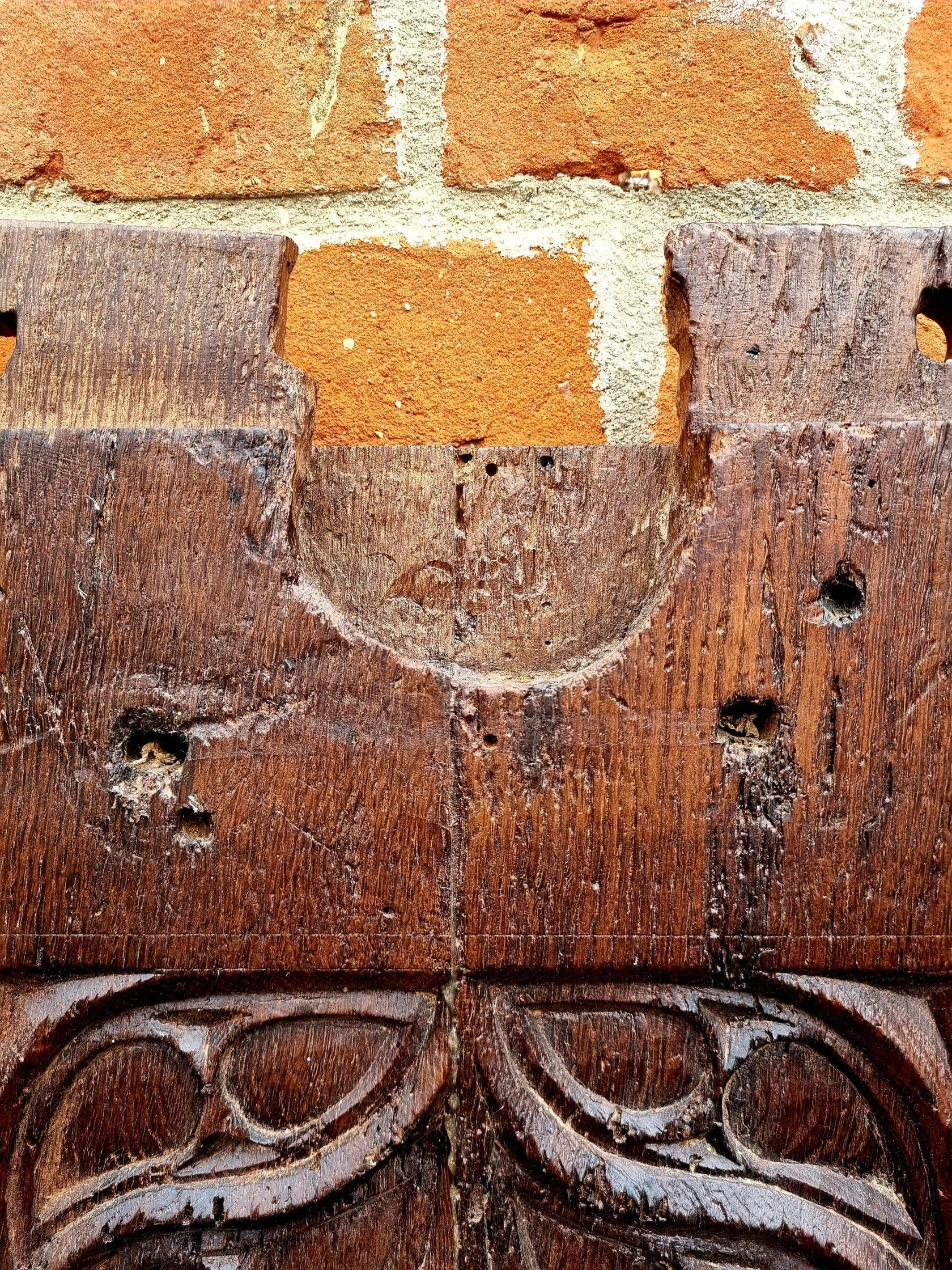 A Large & Impressive Late 15thC French Antique Carved Oak Blind Gothic ...