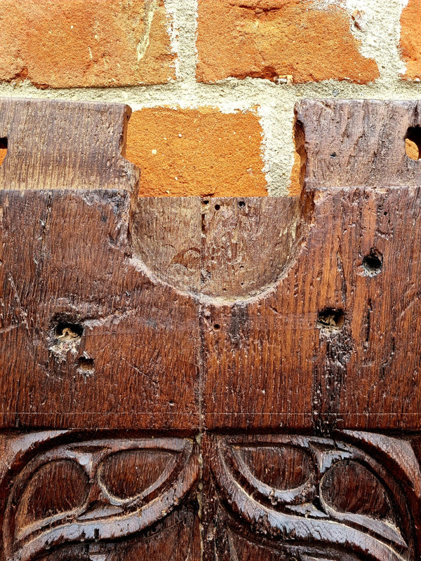 A Large & Impressive Late 15thC French Antique Carved Oak Blind Gothic ...